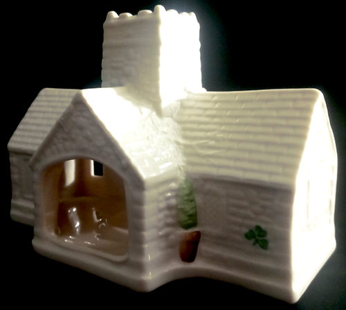 Belleek Candle Holder - Church