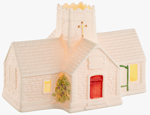 Belleek Candle Holder - Church