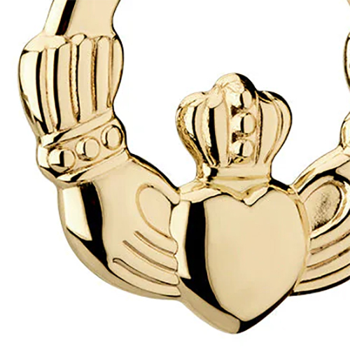 Gold Claddagh Earrings