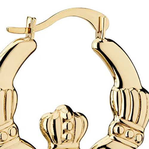 Gold Claddagh Earrings