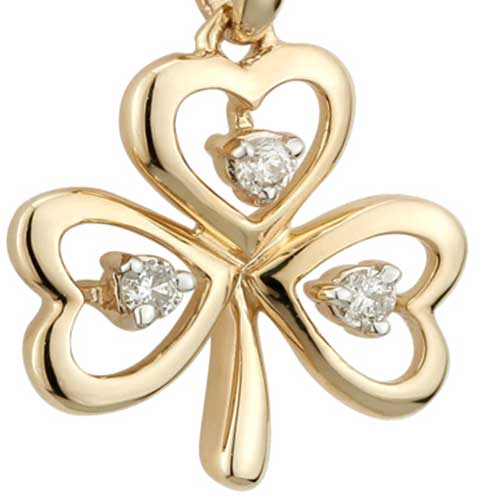 Gold Shamrock Necklaces