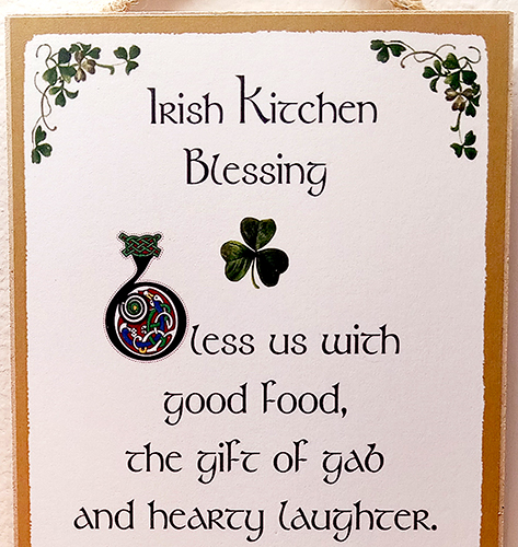 Irish Blessing Plaque - Kitchen