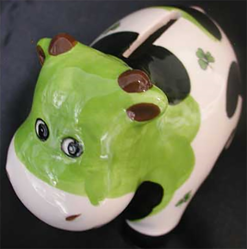 Irish Cow Bank - Shamrocks