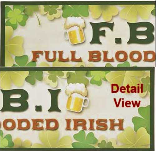 Irish Pub Sign - Bar - FBI - Shamrocks