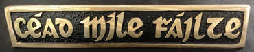 Cead Mile Failte Brass Sign - Irish Welcome