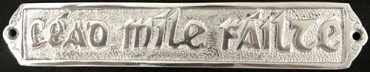 Cead Mile Failte Plaque - Silver