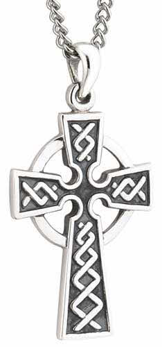 Mens Celtic Cross - Scriptures - Sterling Silver