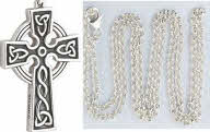 Mens Celtic Cross - Scriptures - Sterling Silver