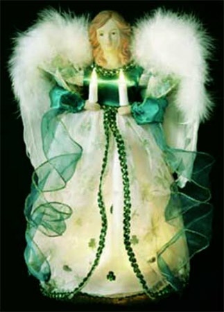 Irish Angel Tree Topper - Clovers