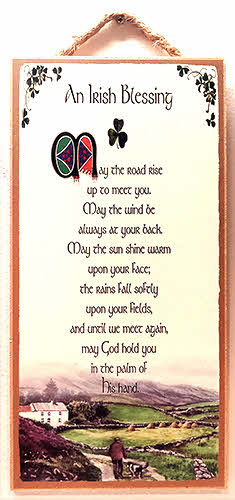 Irish Blessing Plaque - Wood - c5x10
