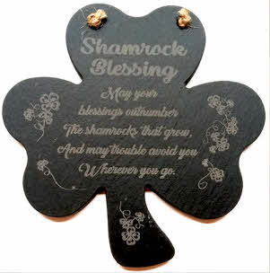 Irish Blessing Plaque - Wish - Slate