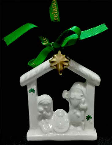 Irish Nativity Ornament - Shamrock - Angel