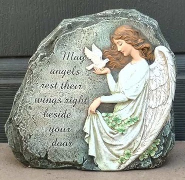 Irish Angel Garden Stone - Celtic