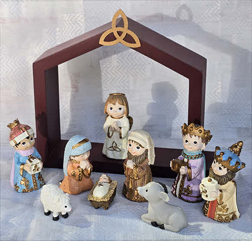 Irish Nativity Set - Shamrocks