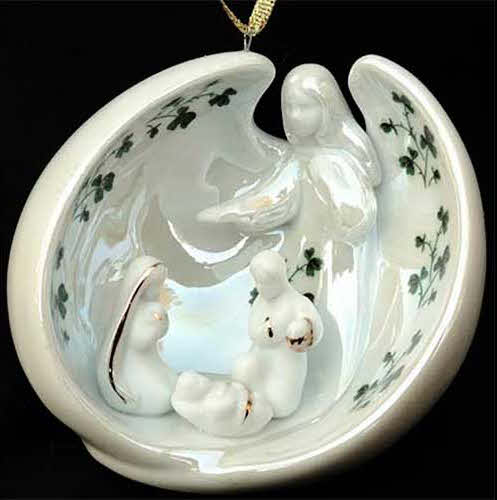 Shamrock Nativity Ornament