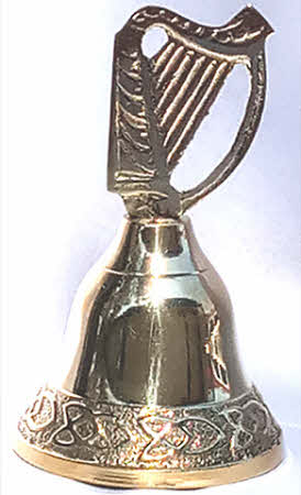 Irish Wedding Bell - Claddagh - Brass