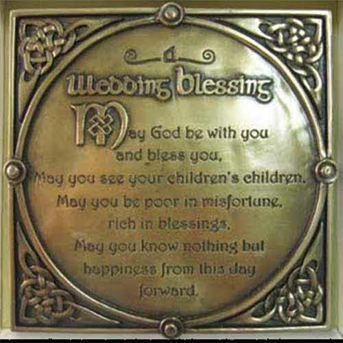 Irish Wedding Blessing Plaque
