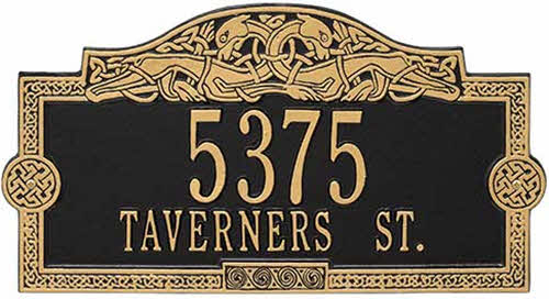 Personalized Celtic Street Address Plaque