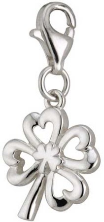 Clover Necklace - Sterling Silver - Green Crystal