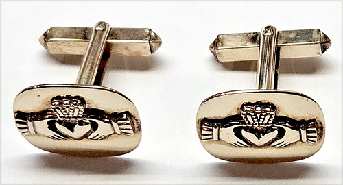 Claddagh Cuff Links - Gold