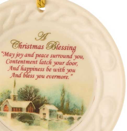 Belleek Christmas Ornament - Irish Blessing - Scene