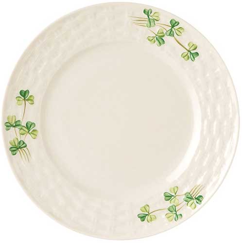 Belleek Shamrock Plate - Side
