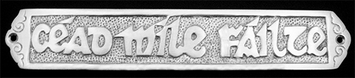 Cead Mile Failte Plaque - Silver