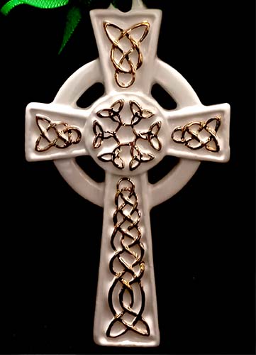 Celtic Cross Tree Ornament - sch04gold