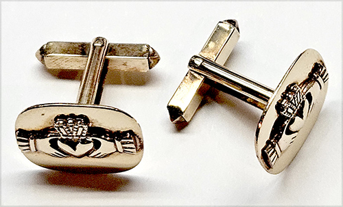 Claddagh Cuff Links - Gold