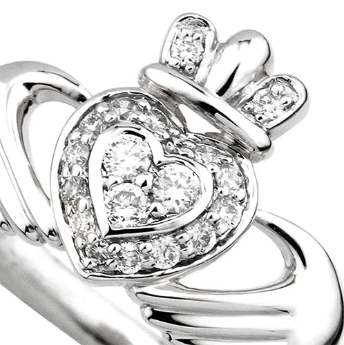 Diamond Claddagh Rings