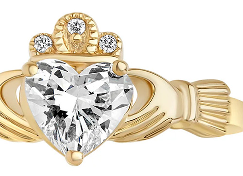 Diamond Claddagh Rings