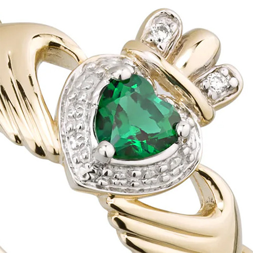 Emerald Claddagh Rings