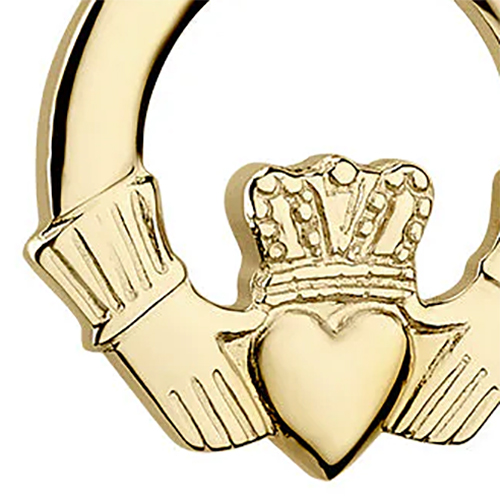 Gold Claddagh Earrings