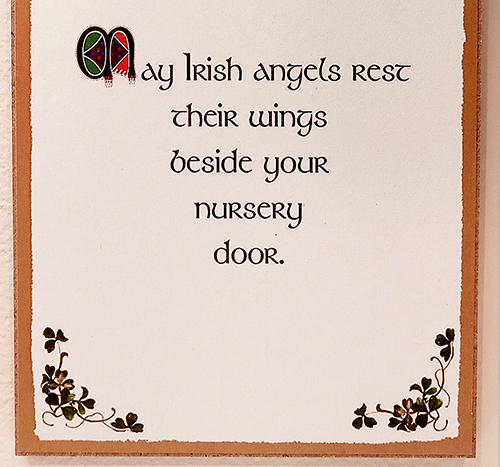Irish Baby Blessing Plaque - c5x10