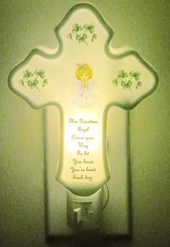 Irish Angel Night Light - Blessing - Blue