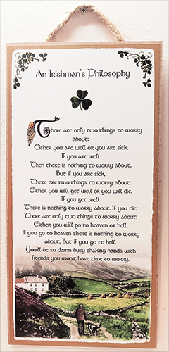 Irish Blessing Plaque - Philosophy - c5x10