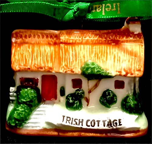 Irish Cottage Christmas Ornament