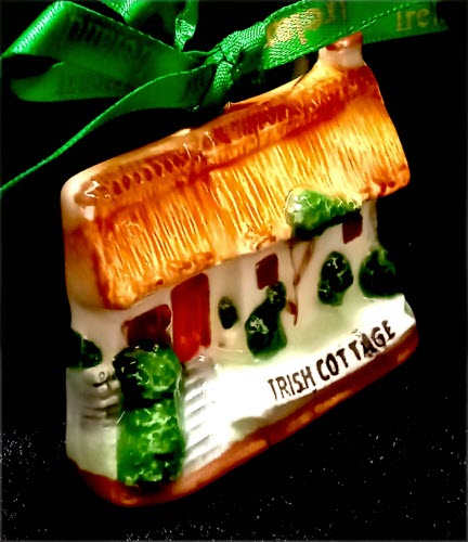 Irish Cottage Christmas Ornament
