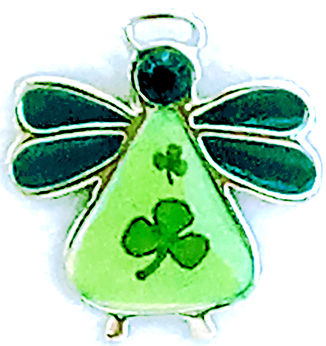 Irish Angel Pin - Green