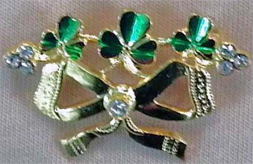 Irish Costume Jewelry - Shamrock - Pin