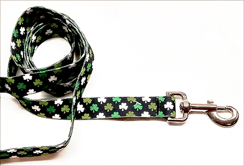 Irish Dog Leash - Shamrocks - Wide