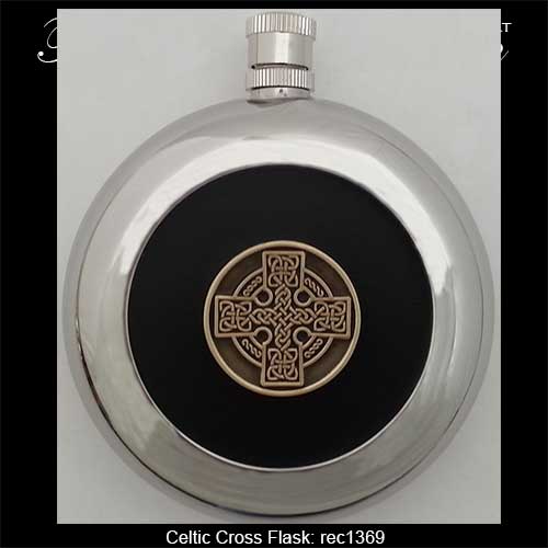 Celtic Cross Flask