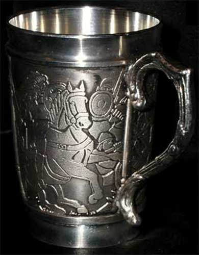 Irish Tankard - Mullingar Pewter - Cuchulainn and Ferdia Legend