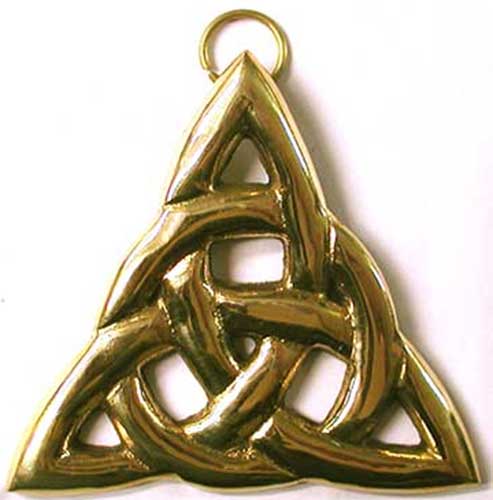 Trinity Ornament - Plaque - Brass