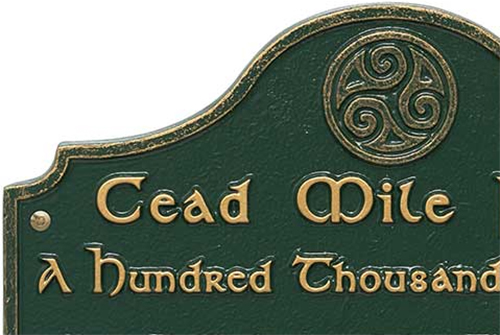 Cead Mile Failte House Sign - Personalized - Irish 3315gg