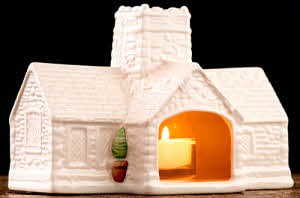 Belleek Candle Holder - Church
