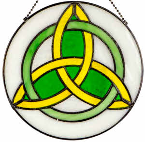 Celtic Stained Glass Sun Catcher - Trinity
