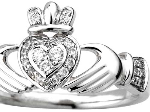 White Gold Claddagh Rings