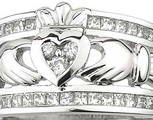 White Gold Claddagh Rings