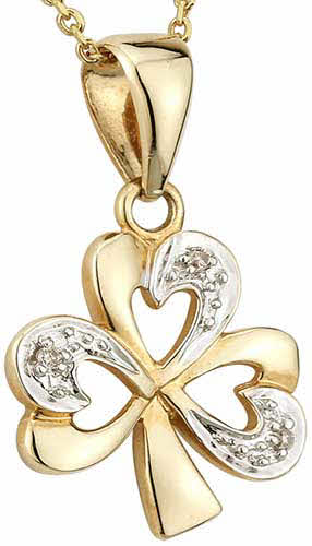 Gold Shamrock Necklaces